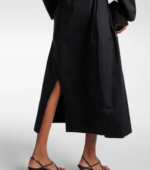Co Gathered Cotton Midi Dress