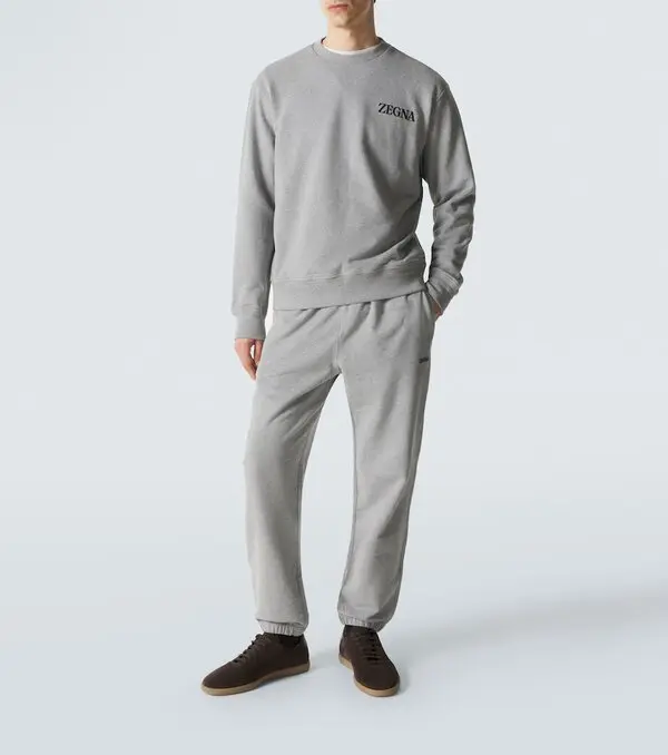 Zegna Logo Cotton Sweatpants