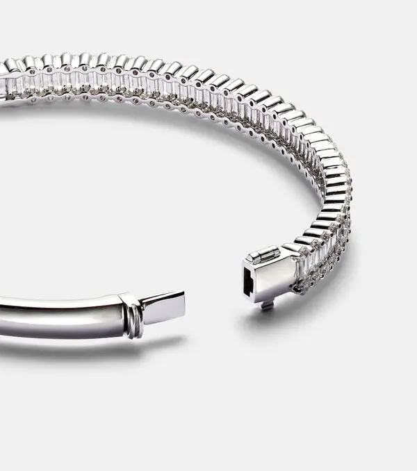 BUCHERER FINE JEWELLERY Baguette Diamond Bangle In 18kt White Gold
