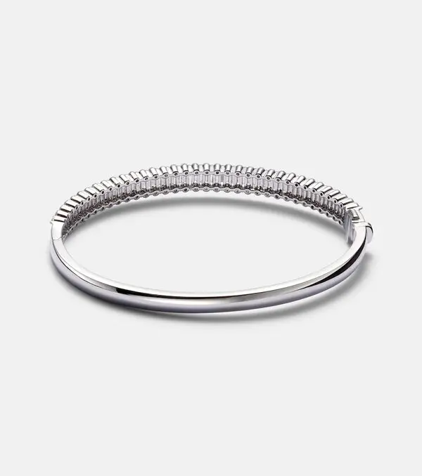 BUCHERER FINE JEWELLERY Baguette Diamond Bangle In 18kt White Gold