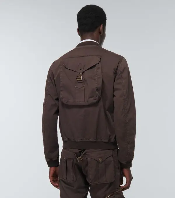 Dolce & Gabbana Cotton Bomber Jacket With Multiple Pockets