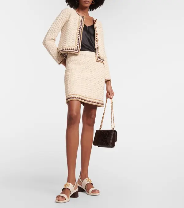 Tory Burch Cotton-blend Cardigan - White