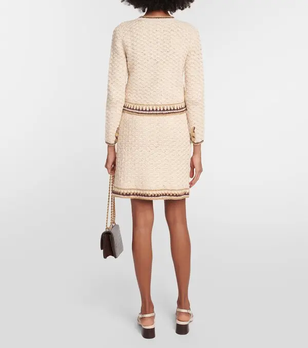 Tory Burch Cotton-blend Cardigan - White