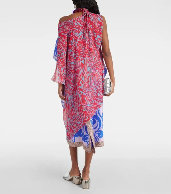 Dries Van Noten Embellished Printed Silk-blend Blouse