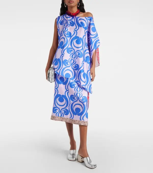 Dries Van Noten Embellished Printed Silk-blend Blouse