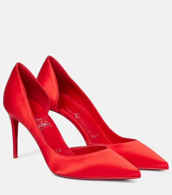 CHRISTIAN LOUBOUTIN Iriza Silk-satin Pointed Toe Pumps - Yellow