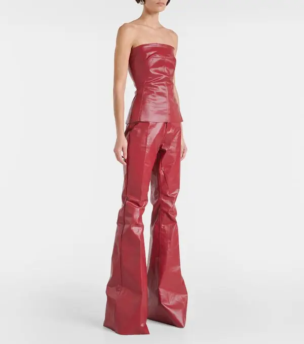 Rick Owens Coated Denim Corset Top