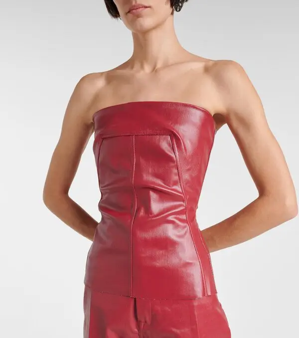 Rick Owens Coated Denim Corset Top