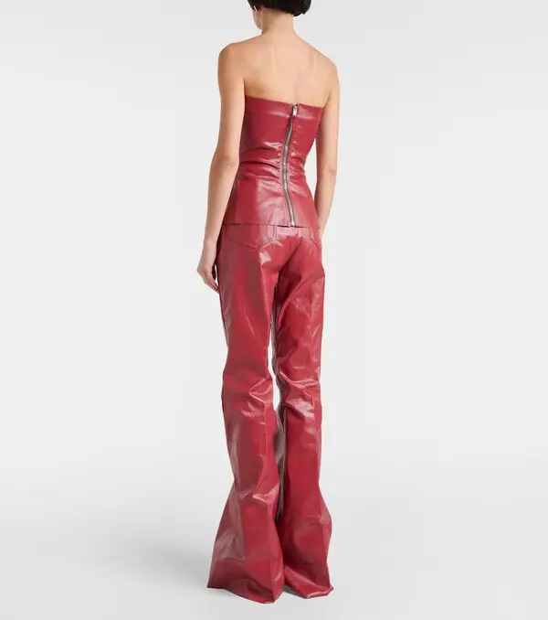 Rick Owens Coated Denim Corset Top