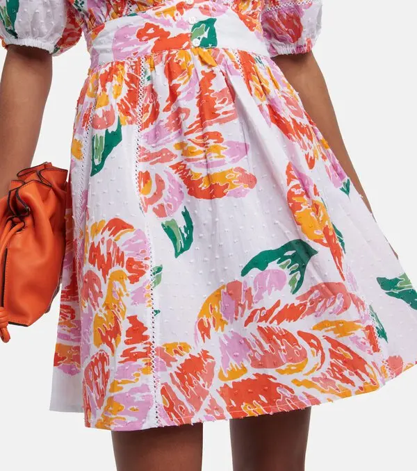 Poupette St Barth Reina Printed Cotton Mini Dress