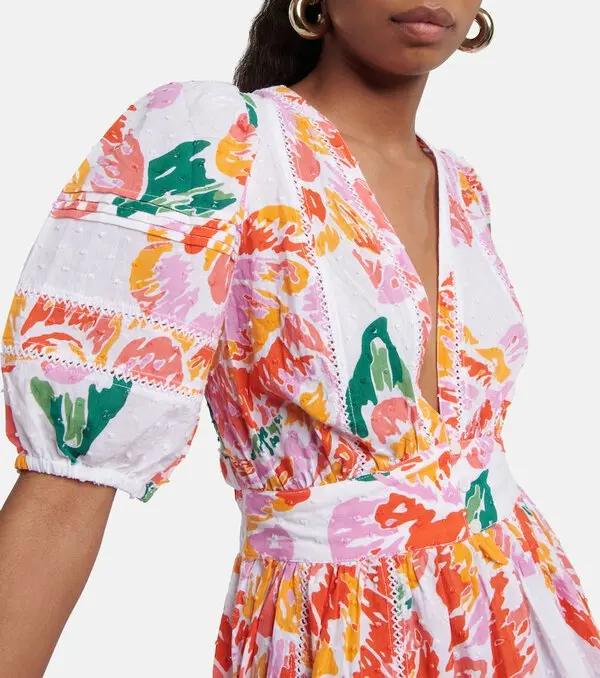 Poupette St Barth Reina Printed Cotton Mini Dress
