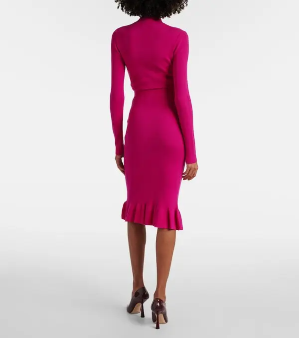 Nina Ricci Ruffled Wool-blend Miniskirt