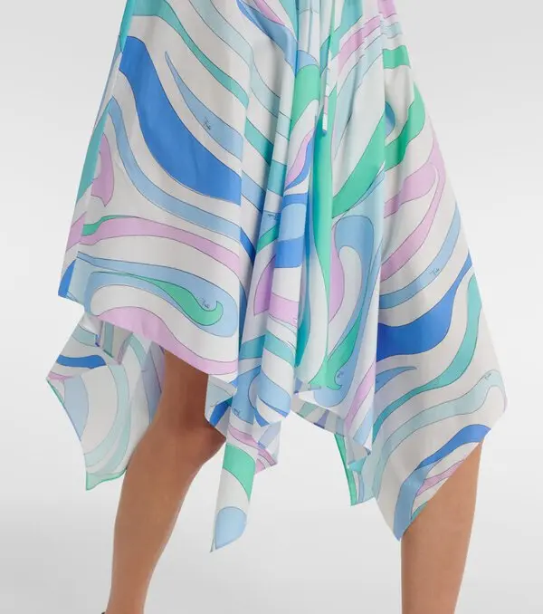 Emilio Pucci Marmo Printed Halterneck Mini Dress