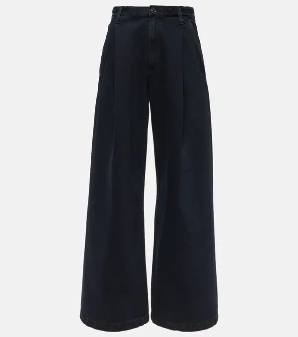 AGOLDE Ellis Low-rise Wide-leg Jeans - Black
