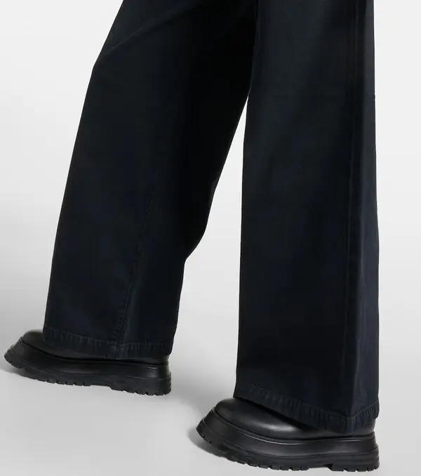 AGOLDE Ellis Low-rise Wide-leg Jeans - Black