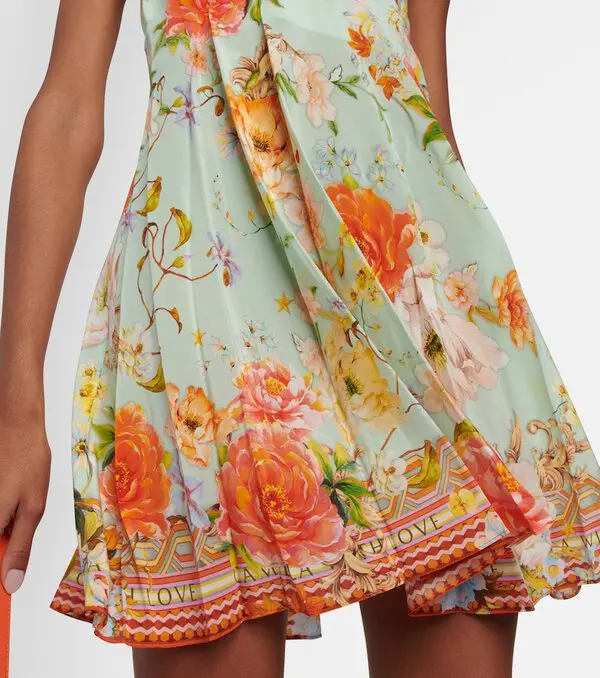 Camilla Embellished Silk Mini Dress