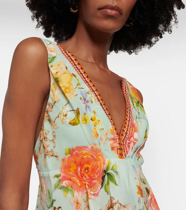 Camilla Embellished Silk Mini Dress
