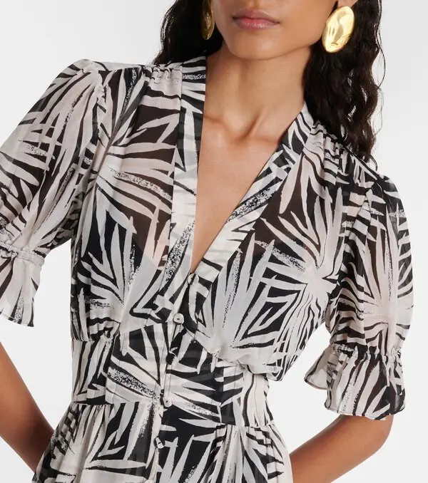 Diane Von Furstenberg Erica Printed Maxi Dress