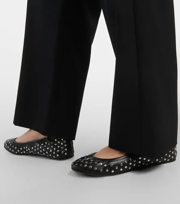 Isabel Marant Étoile Belna Embellished Ballet Flats - Black