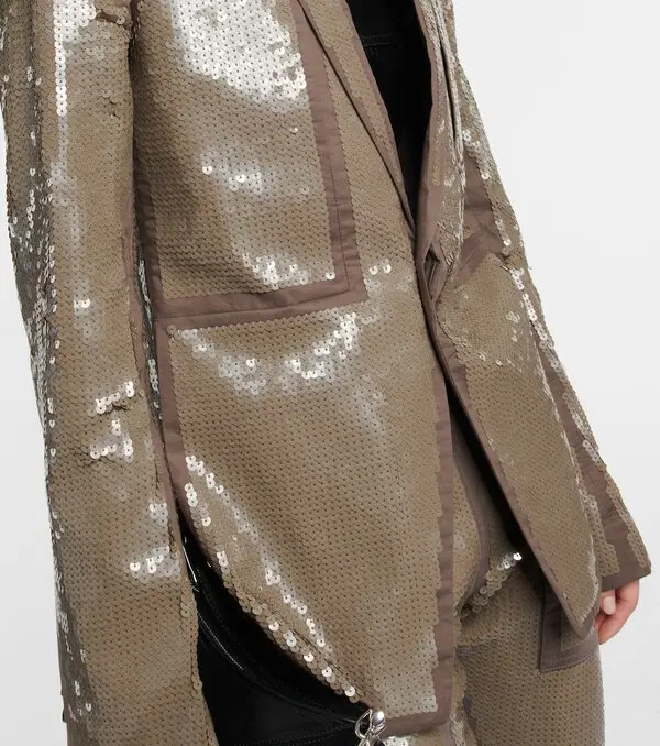 Rick Owens Sequined Cotton Blazer