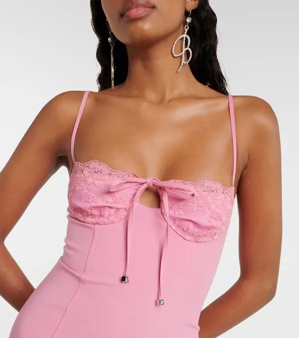 Blumarine Lace-trimmed Mini Dress