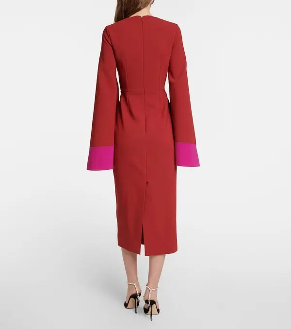 ROKSANDA Zimara Midi Dress In Sangria/fuchsia