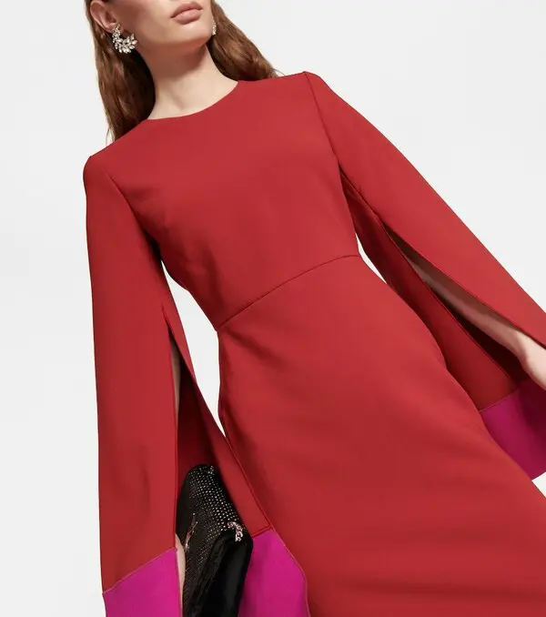 ROKSANDA Zimara Midi Dress In Sangria/fuchsia