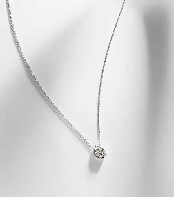 PERSEE Floating Diamond White Gold Necklace