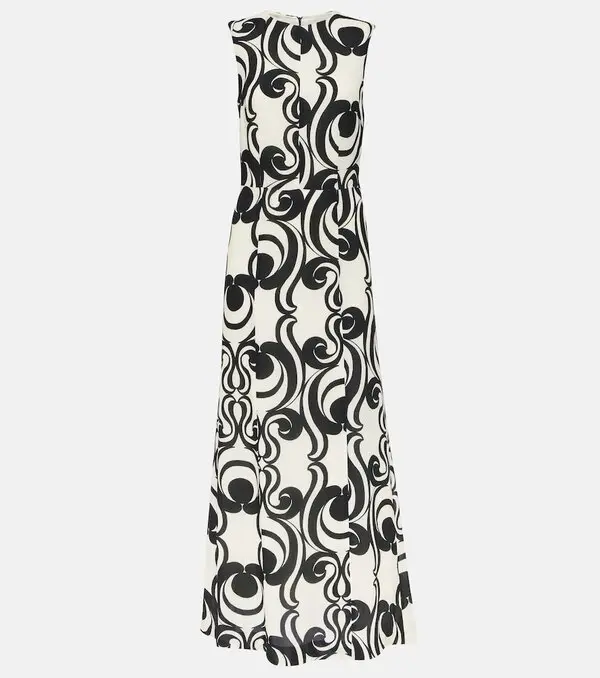 Dries Van Noten Printed Crepe Maxi Dress - Multicoloured