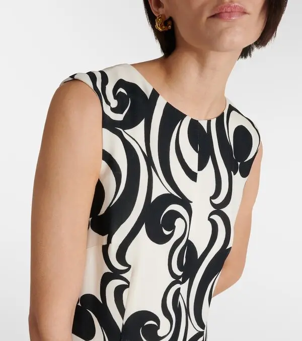 Dries Van Noten Printed Crepe Maxi Dress