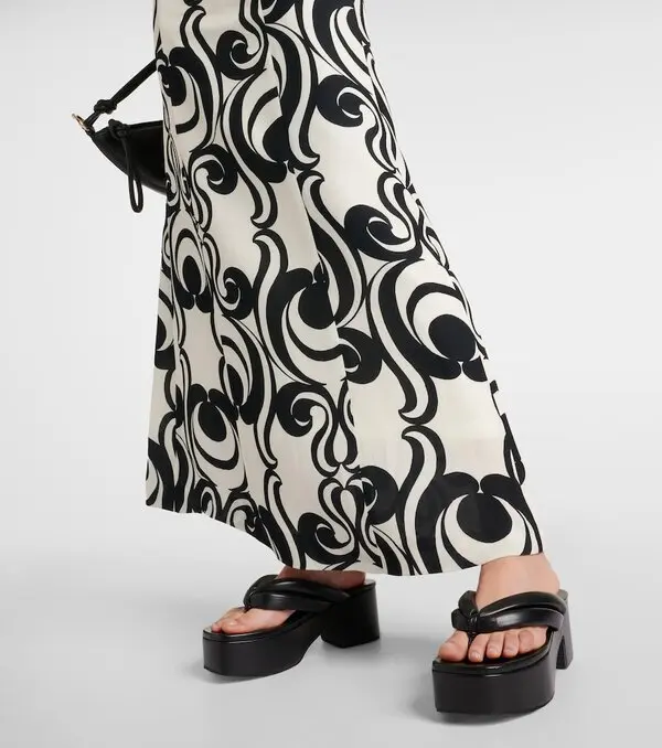 Dries Van Noten Printed Crepe Maxi Dress