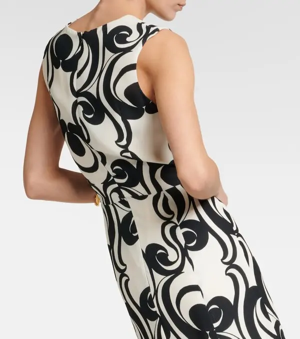 Dries Van Noten Printed Crepe Maxi Dress