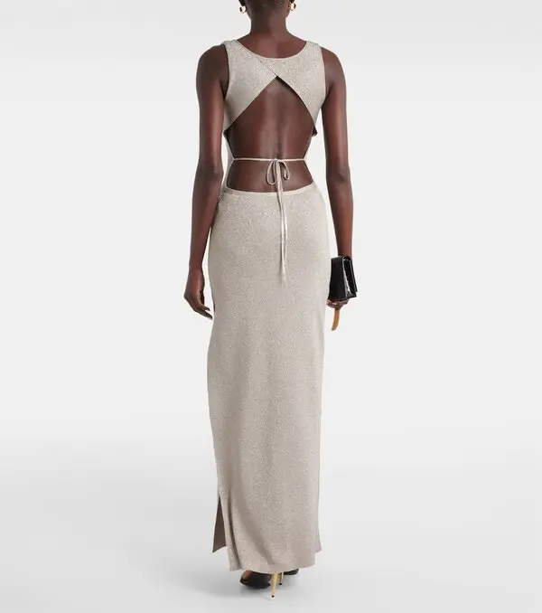 TOM FORD Metallic Knit Maxi Dress
