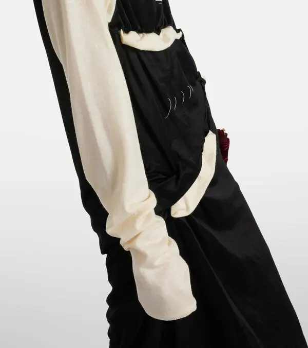 MAISON MARGIELA Spliced Gathered Jersey Midi Dress