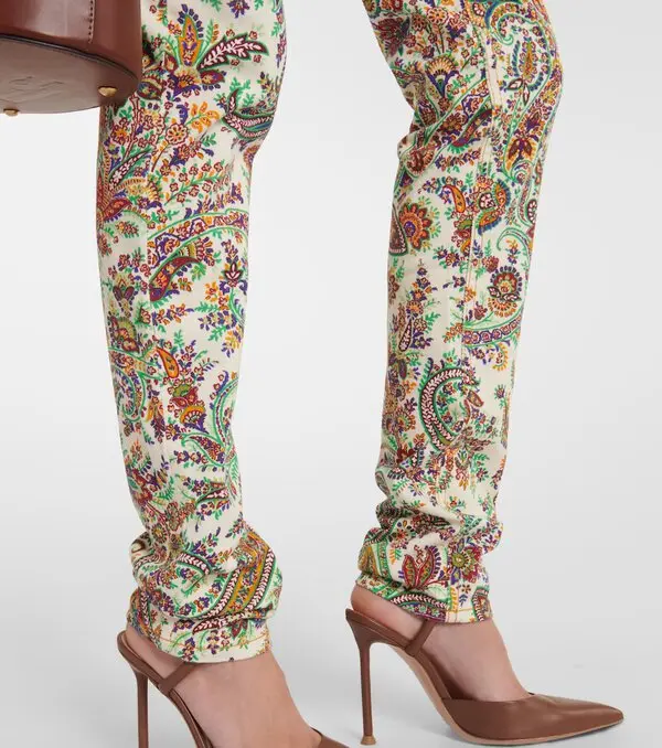 Etro Paisley Mid-rise Slim Jeans