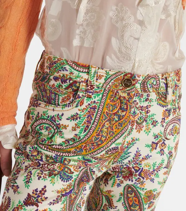 Etro Paisley Mid-rise Slim Jeans