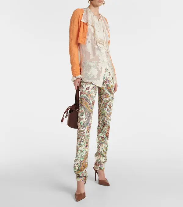 Etro Paisley Mid-rise Slim Jeans
