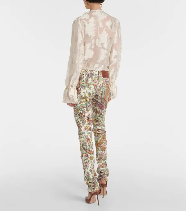 Etro Paisley Mid-rise Slim Jeans