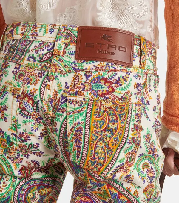 Etro Paisley Mid-rise Slim Jeans
