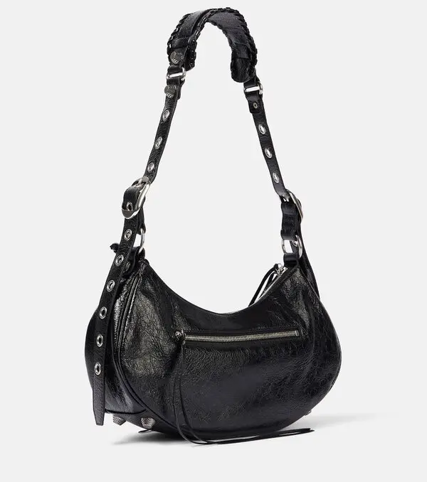 Balenciaga Le Cagole Small Leather Shoulder Bag - Black