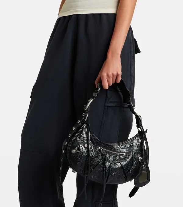 Balenciaga Le Cagole Small Leather Shoulder Bag - Black