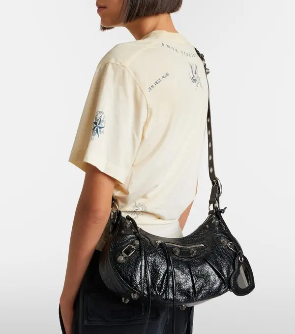 Balenciaga Le Cagole Small Leather Shoulder Bag - Black