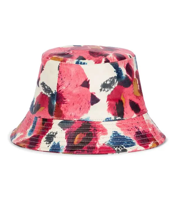 Isabel Marant Étoile Haley Floral Leather Bucket Hat