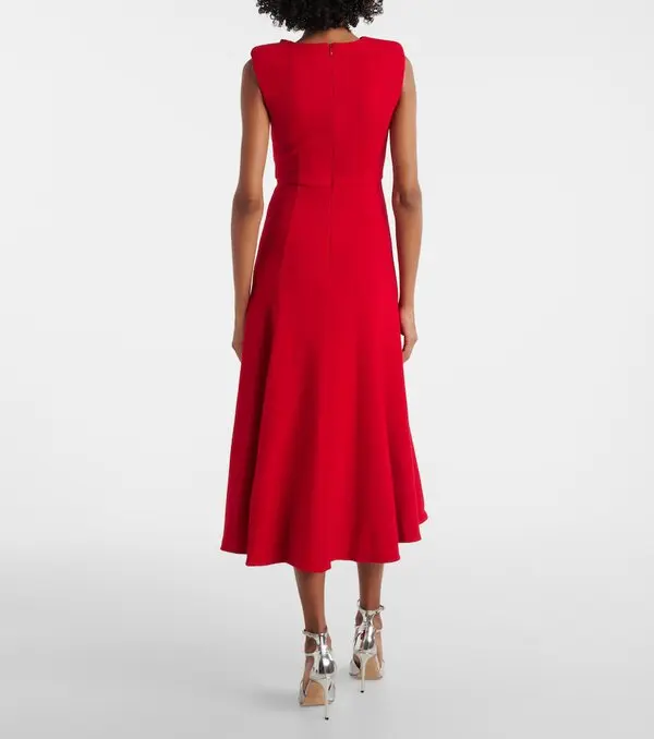 Roland Mouret Wool Crepe Midi Dress