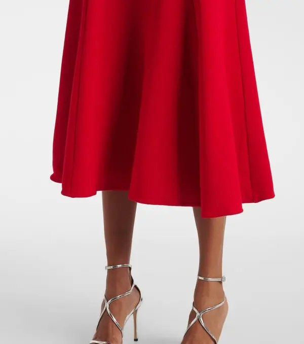 Roland Mouret Wool Crepe Midi Dress