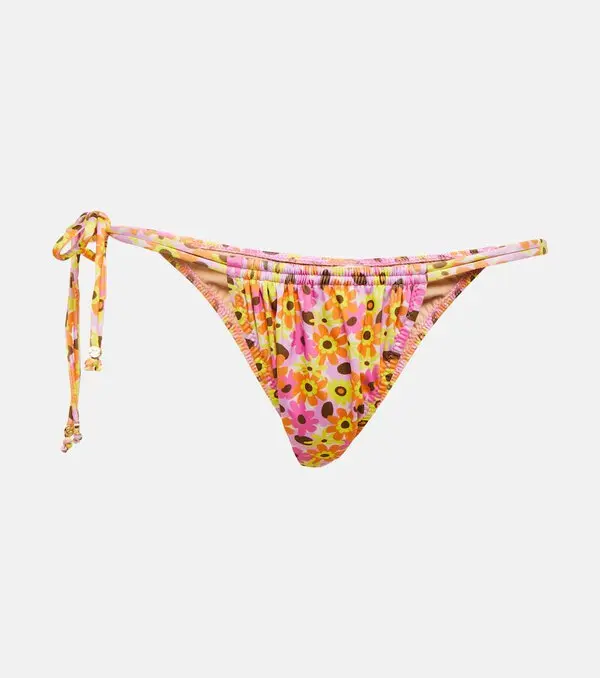 BANANHOT Seychelle Bikini Bottoms In Retro Flowers - Multicoloured