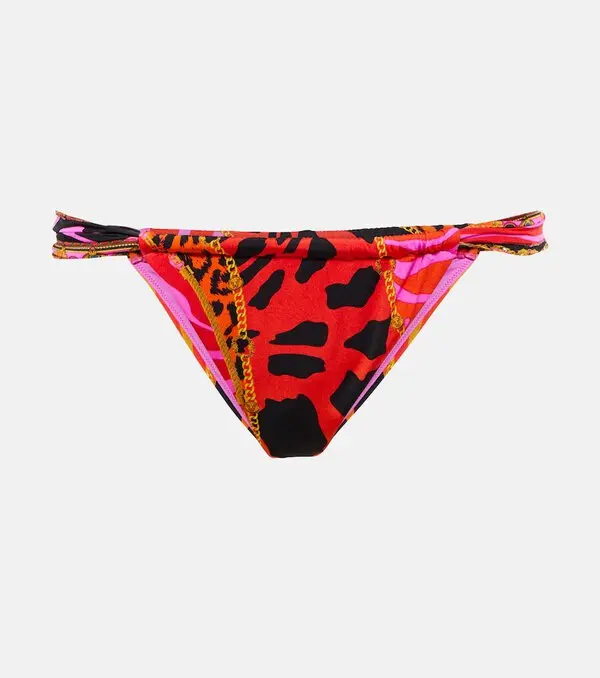 Camilla Giraffe-print Bikini Bottoms - Multicoloured