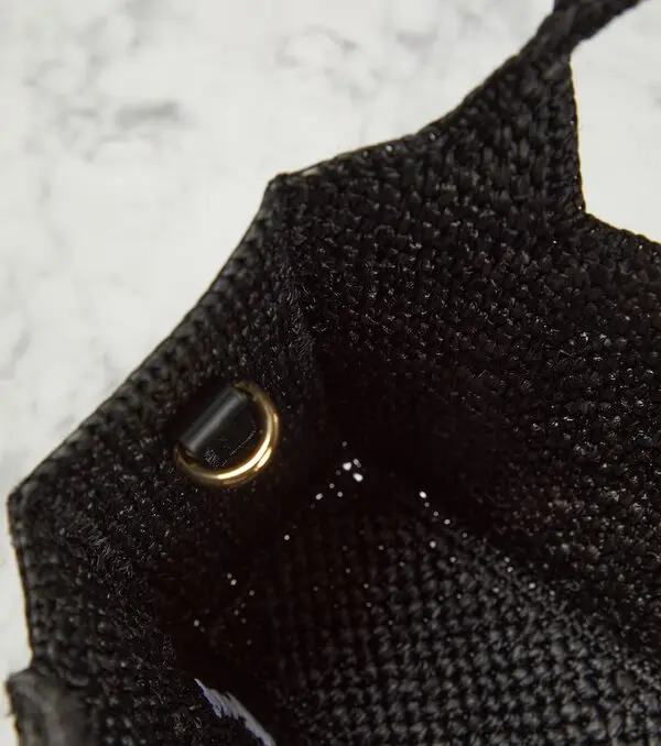 Loewe Raffia Top-handle Bag - Black