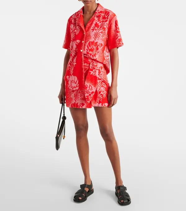 ALEMAIS Martha Printed Cotton-blend Shirt