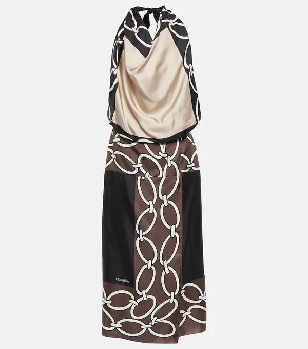 Valentino Garavani Printed Silk Midi Dress